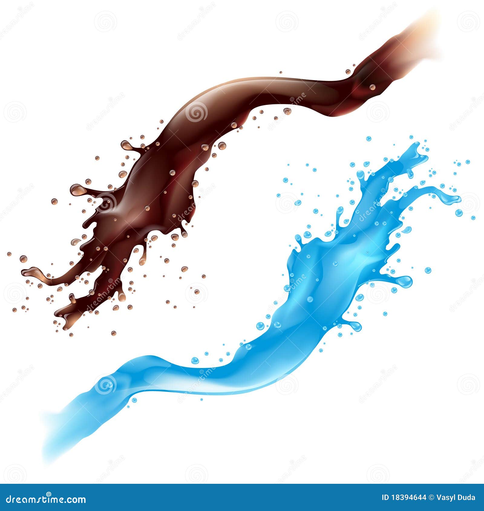 Coffee and water waves stock vector. Illustration of graphic - 18394644