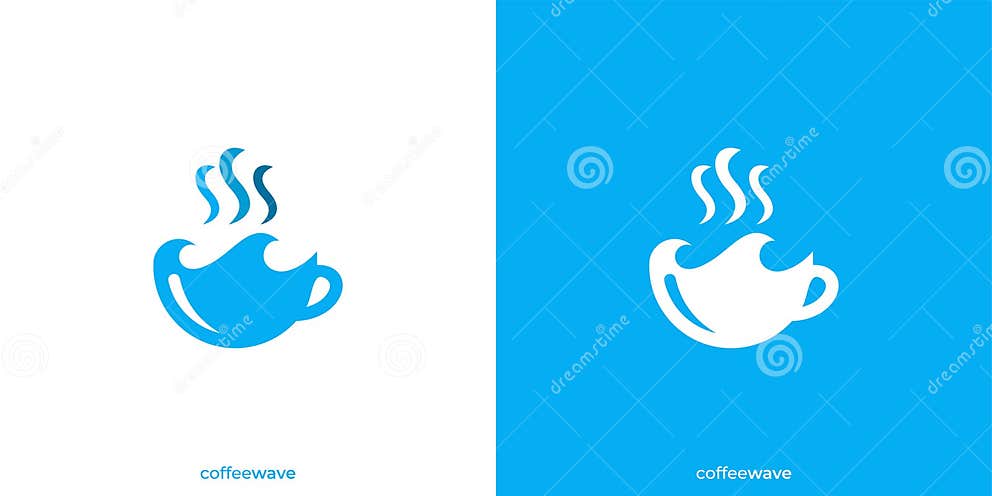 Coffee Wave Logo. Coffee Cup and Wave with Minimalist Style Stock ...