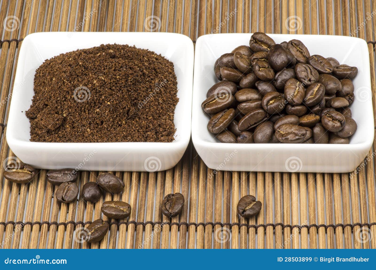 Coffee in white bowls stock image. Image of cafe, beverage - 28503899
