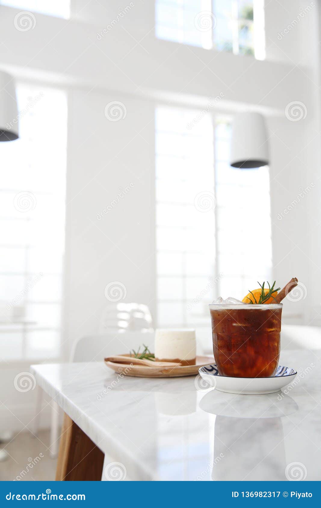 Coffee on wooden table stock image. Image of dark, espresso - 136982317