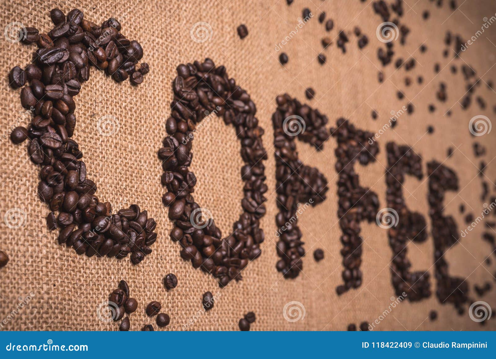 Coffee Word with Coffee Beans Stock Image - Image of caffauml ...