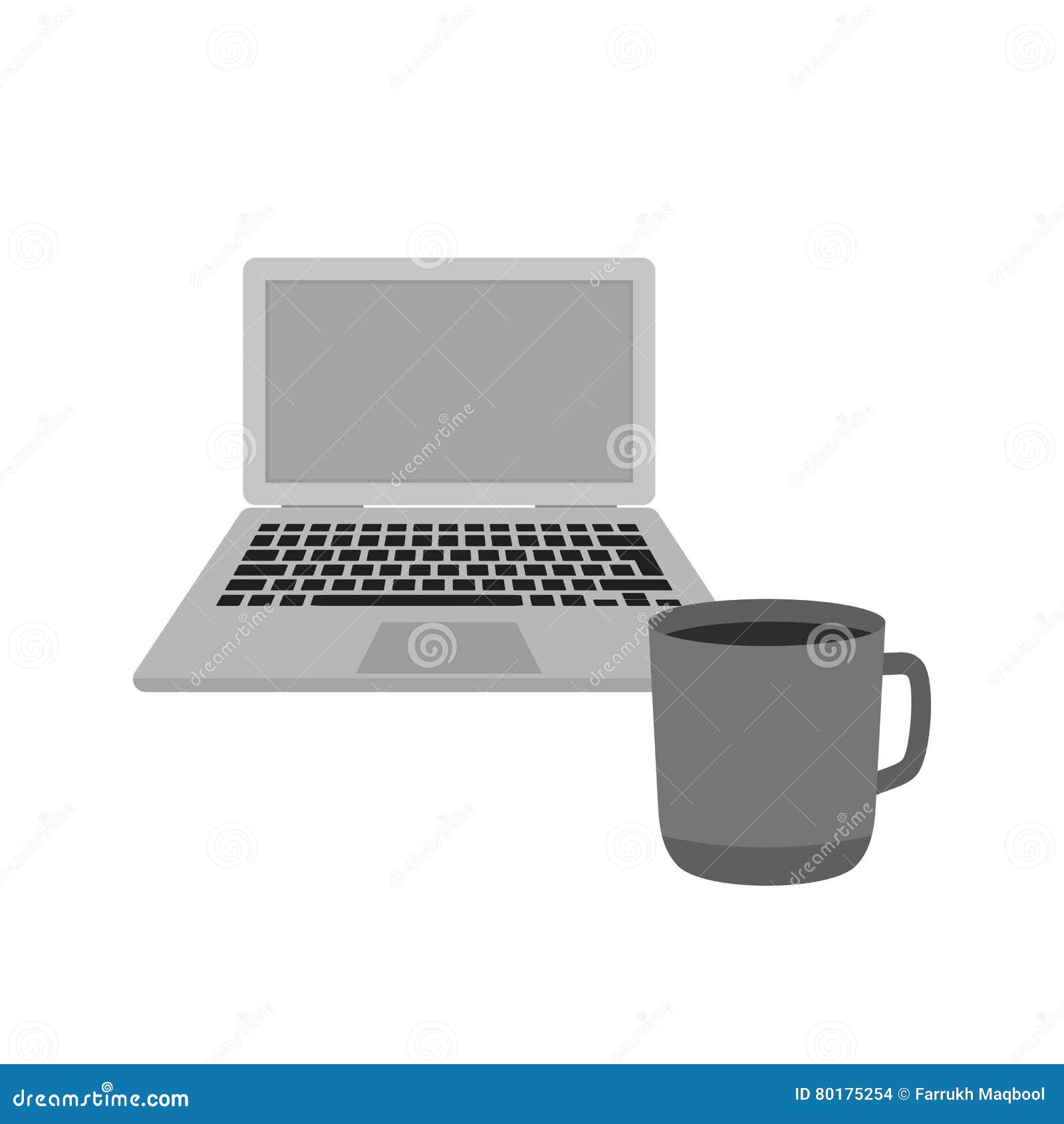 Coffee and Work stock vector. Illustration of busy, space - 80175254