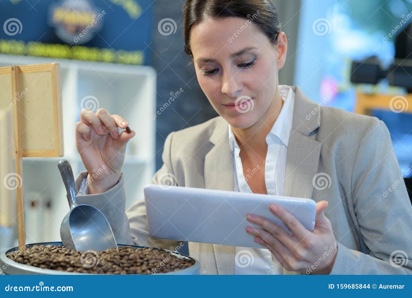 Coffee Worker Checking Coffee Beams Quality Stock Photo - Image of ...