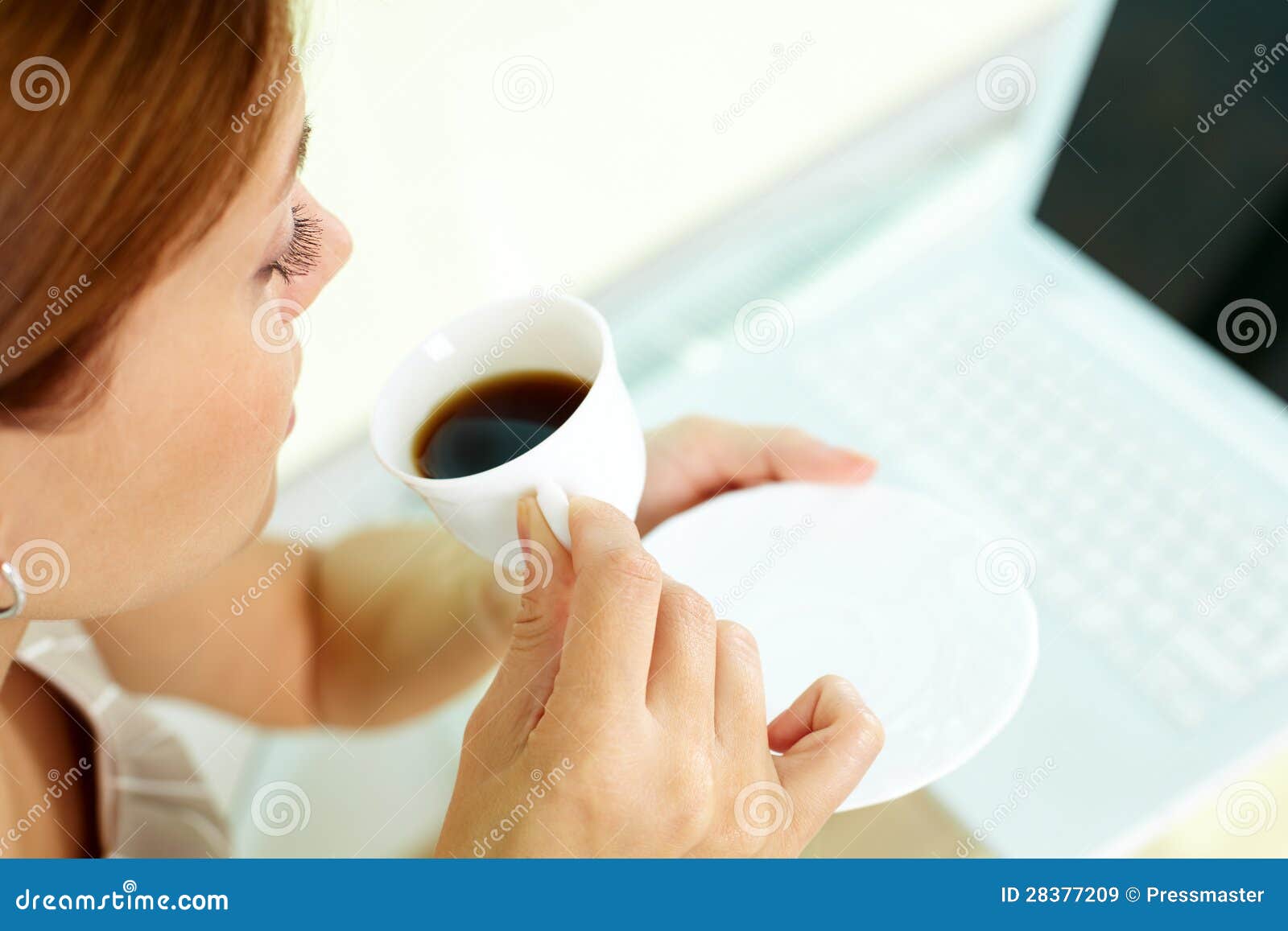 Coffee at workplace stock image. Image of manager, lifestyle - 28377209