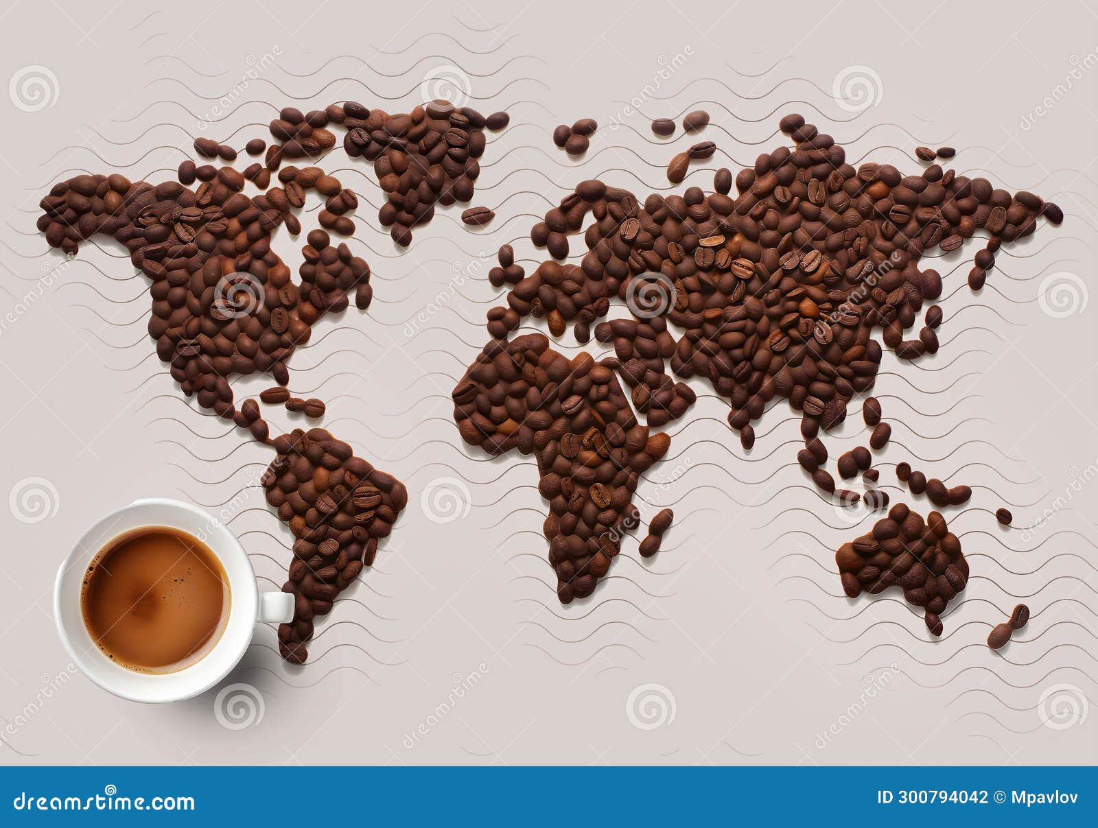 Coffee world map stock illustration. Illustration of grunge - 300794042