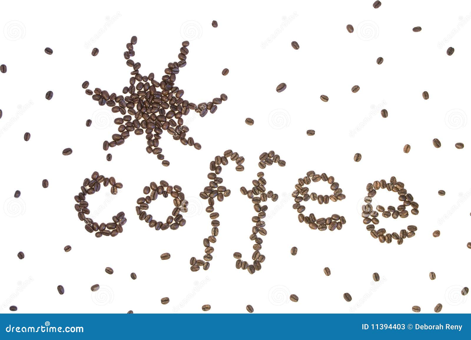 Coffee written with beans stock image. Image of symbol - 11394403