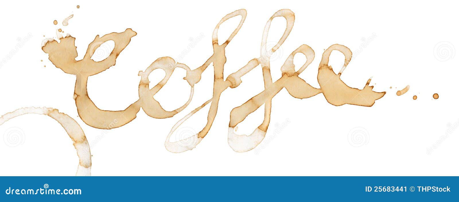 Coffee Written in Coffee stock image. Image of symbol - 25683441