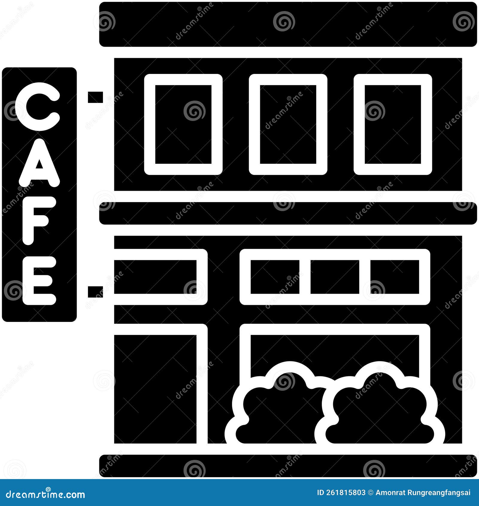 Coffeehouse, Coffee Shop or Cafe Icon Stock Vector - Illustration of ...