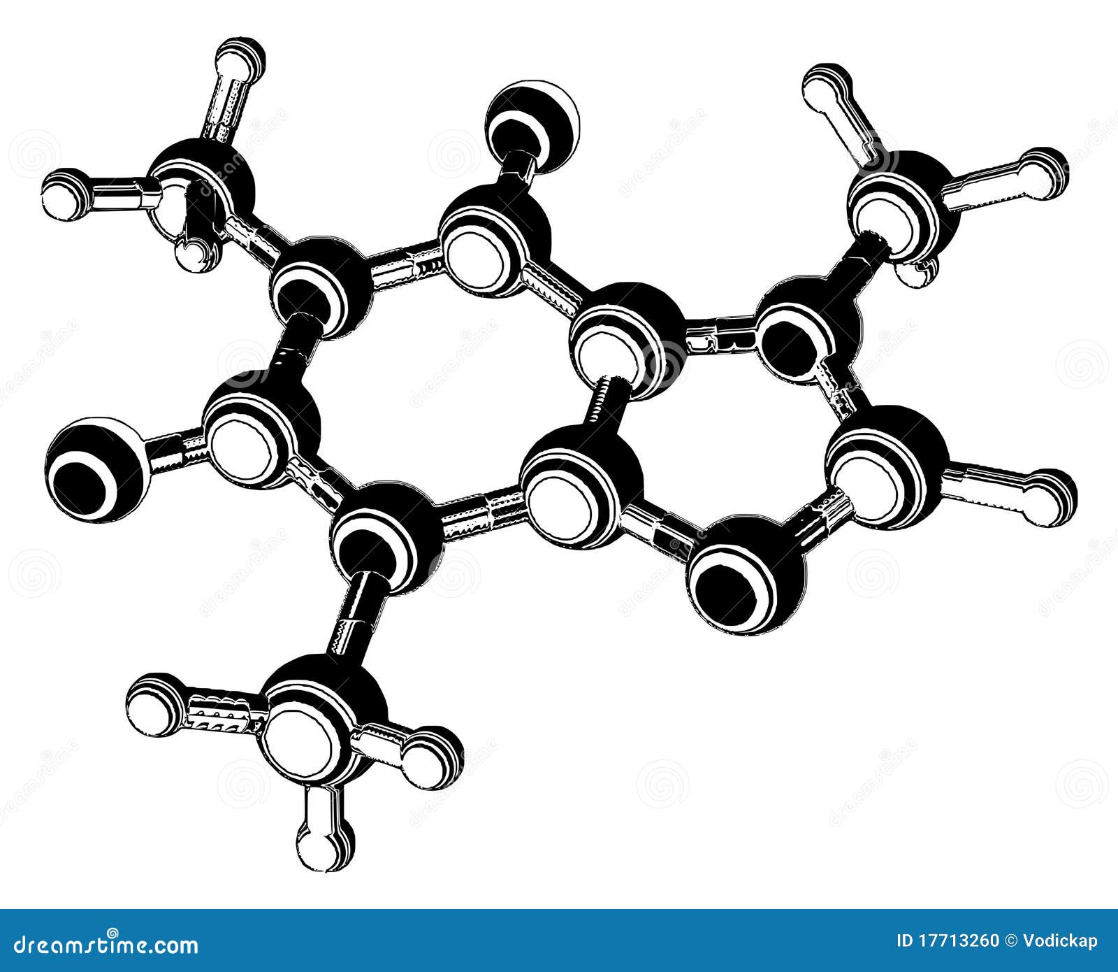 Coffein molecule stock vector. Illustration of black - 17713260