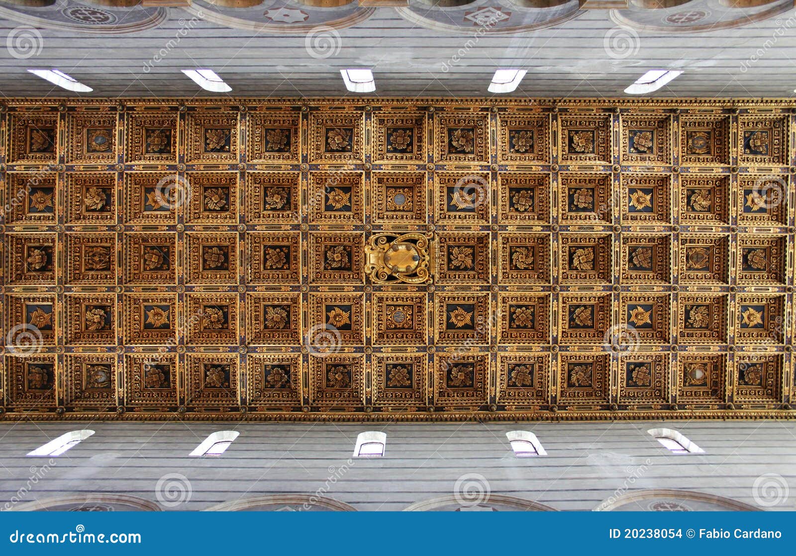 Coffered ceiling stock photo. Image of craft, renaissance - 20238054