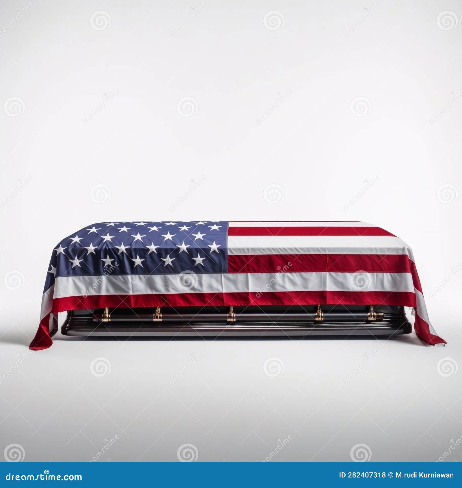 Coffin with American Flag AI Generated Stock Illustration ...