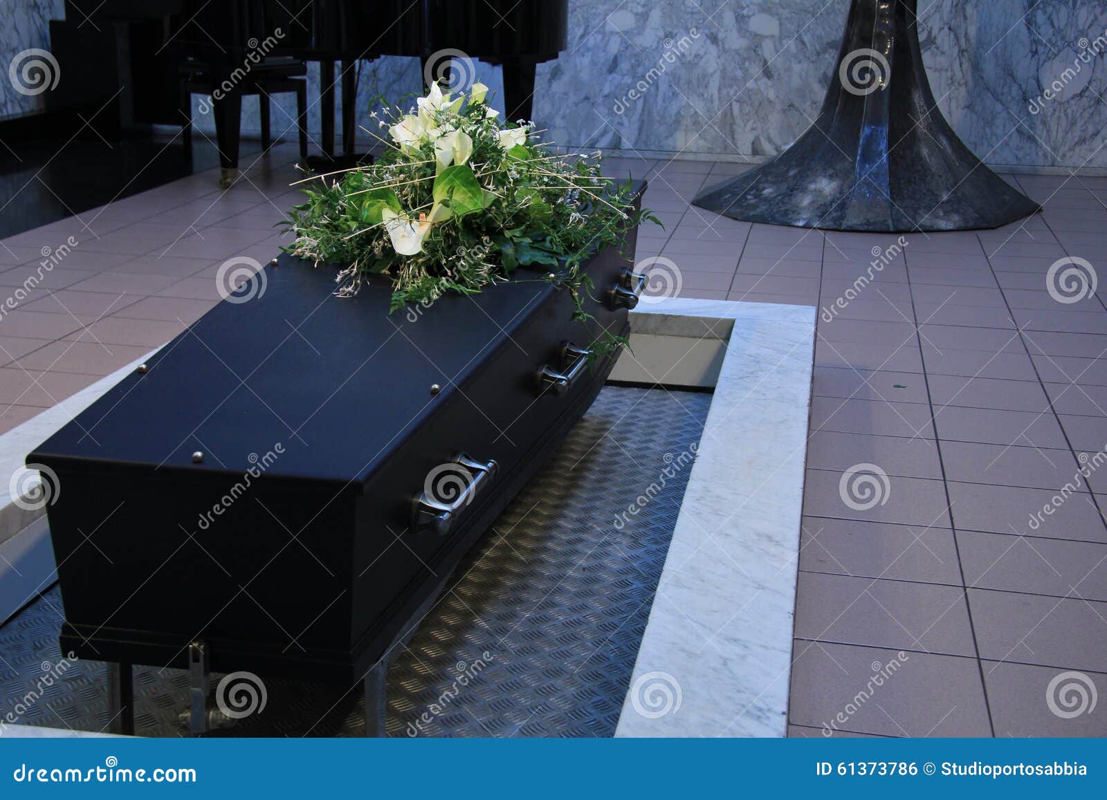 Black Funeral Casket