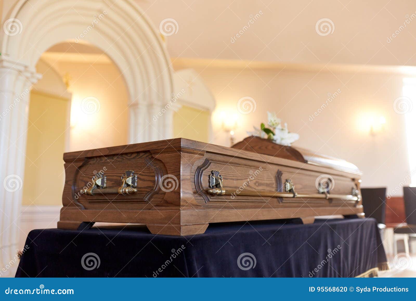 Coffin at Funeral in Orthodox Church Stock Photo - Image of casket ...