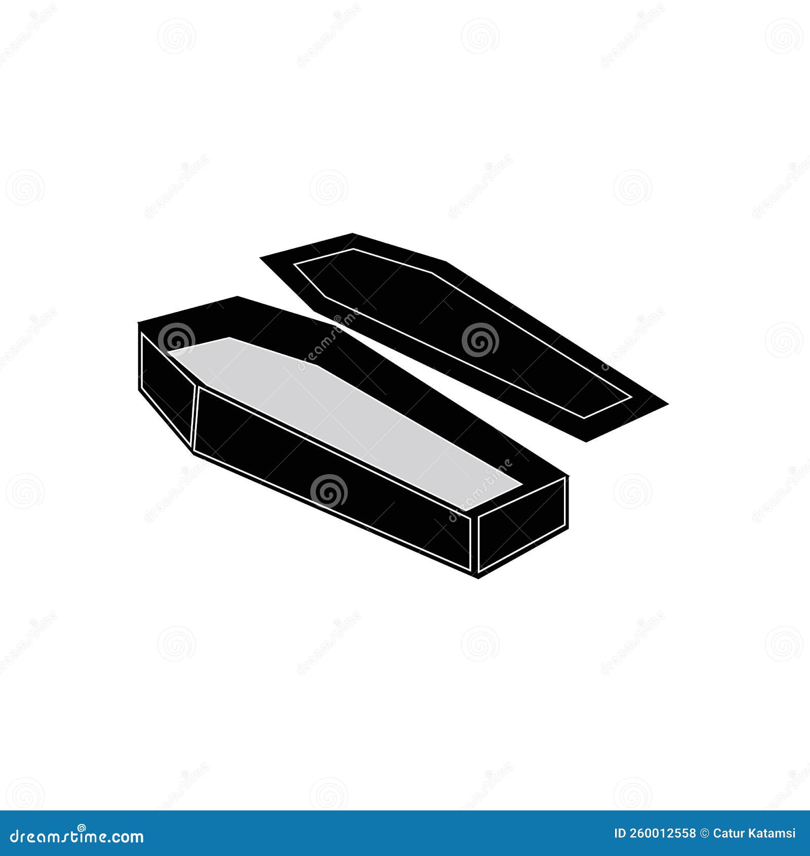 Coffin icon logo design stock illustration. Illustration of dark ...