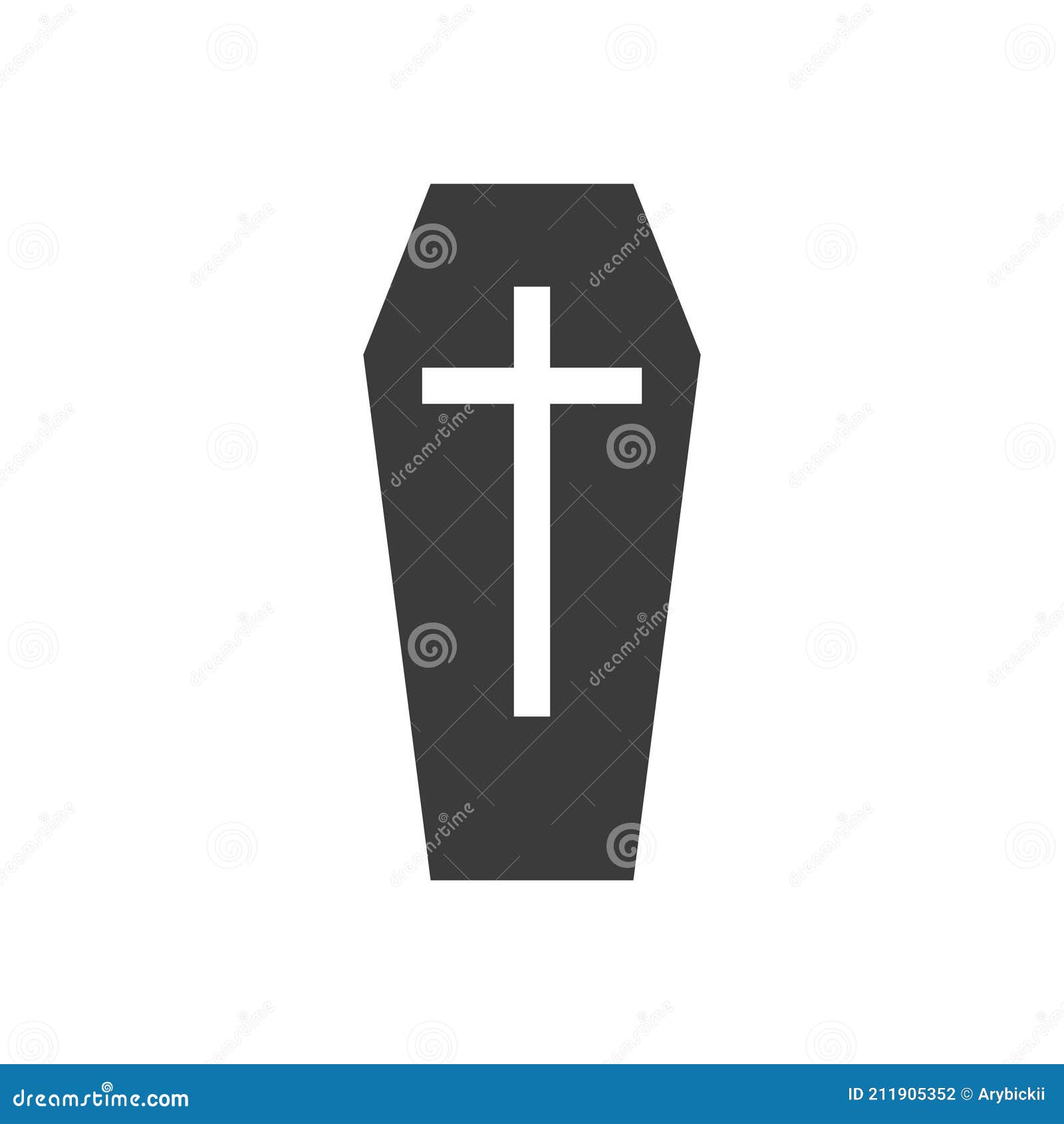 Coffin icon simple icon stock vector. Illustration of flat - 211905352