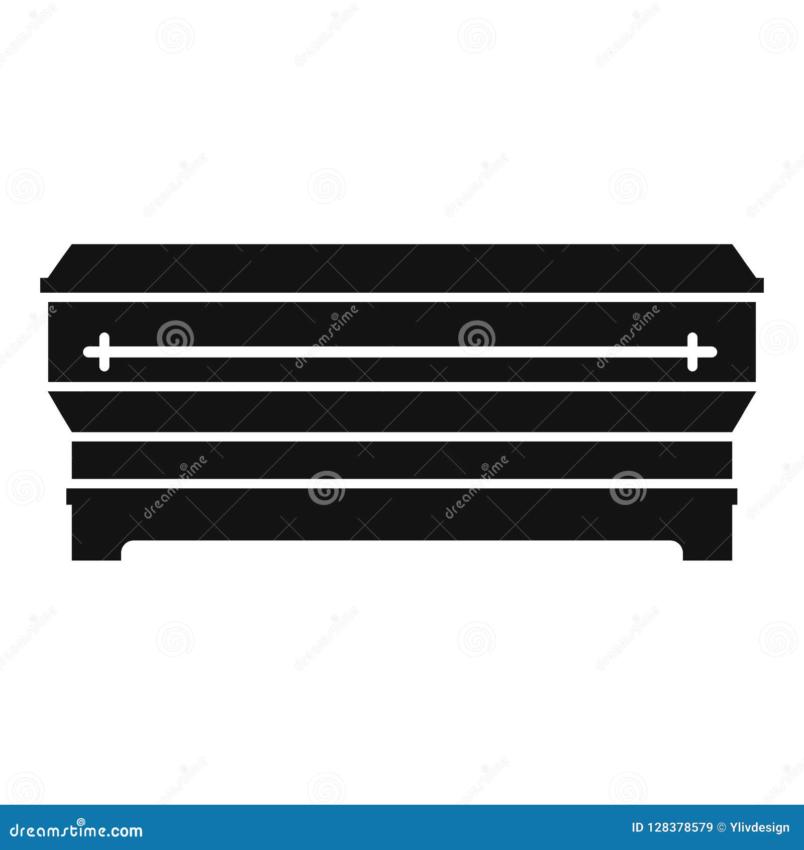 Coffin icon, simple style stock illustration. Illustration of isolated ...