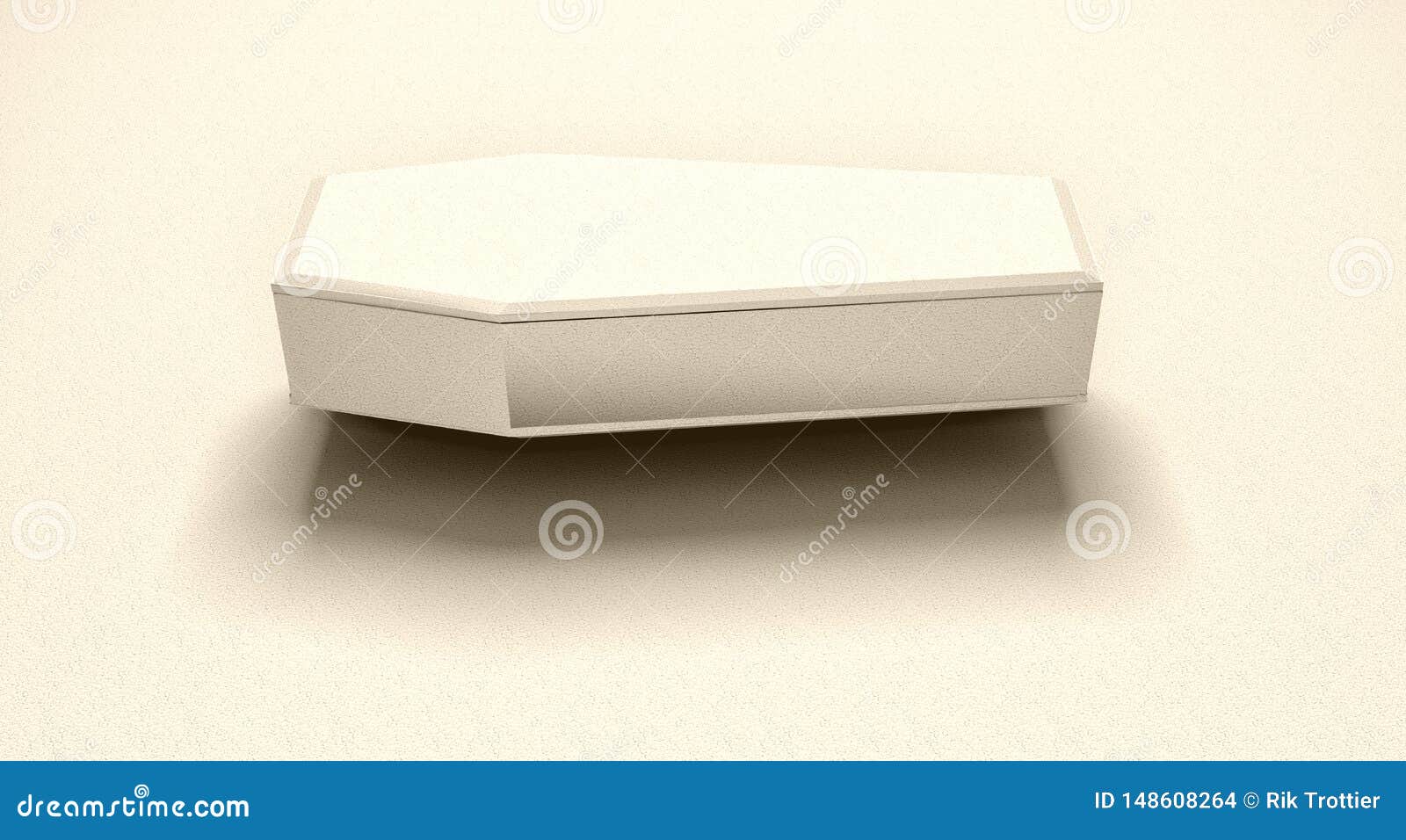 Coffin Side View On White Stock Photography | CartoonDealer.com #5852360