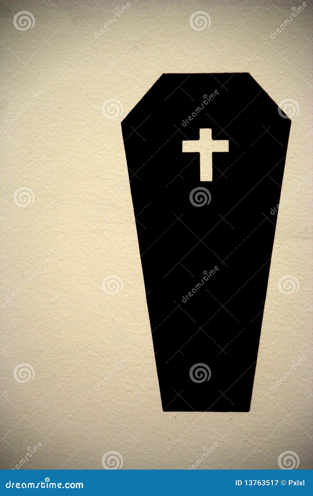 Coffin sign stock illustration. Illustration of buried - 13763517