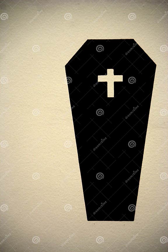 Coffin sign stock illustration. Illustration of buried - 13763517