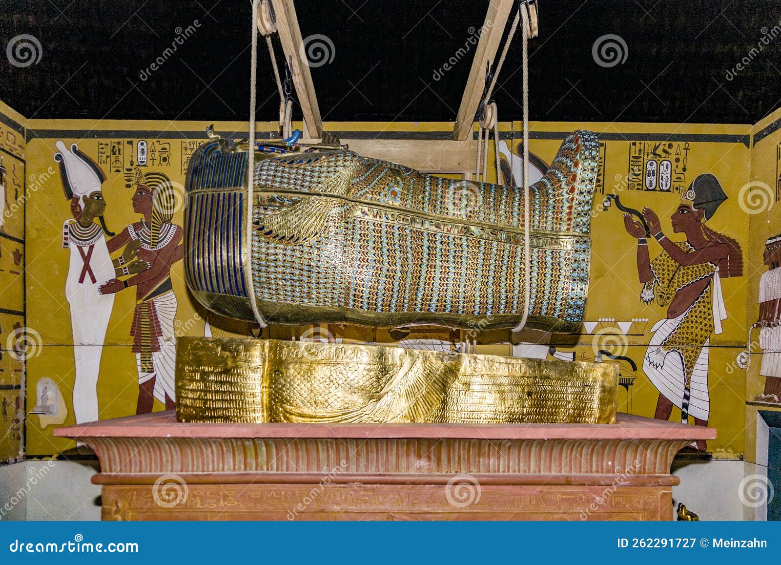 Coffin of Tut Ench Amon in the Exhibition in Munich Editorial ...
