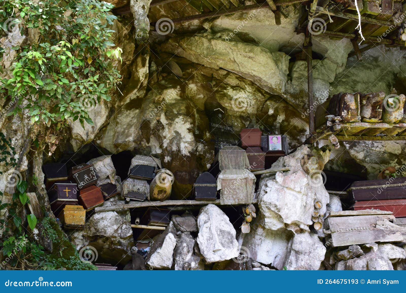 Coffins and Graves Were Placed in Rock Cliffs. Editorial Stock Photo ...