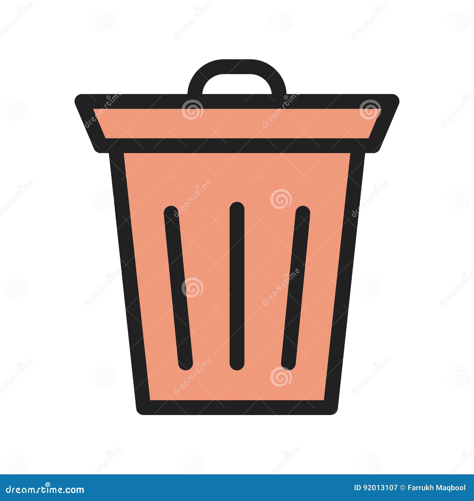 Coffre de rebut illustration de vecteur. Illustration du rebut - 92013107