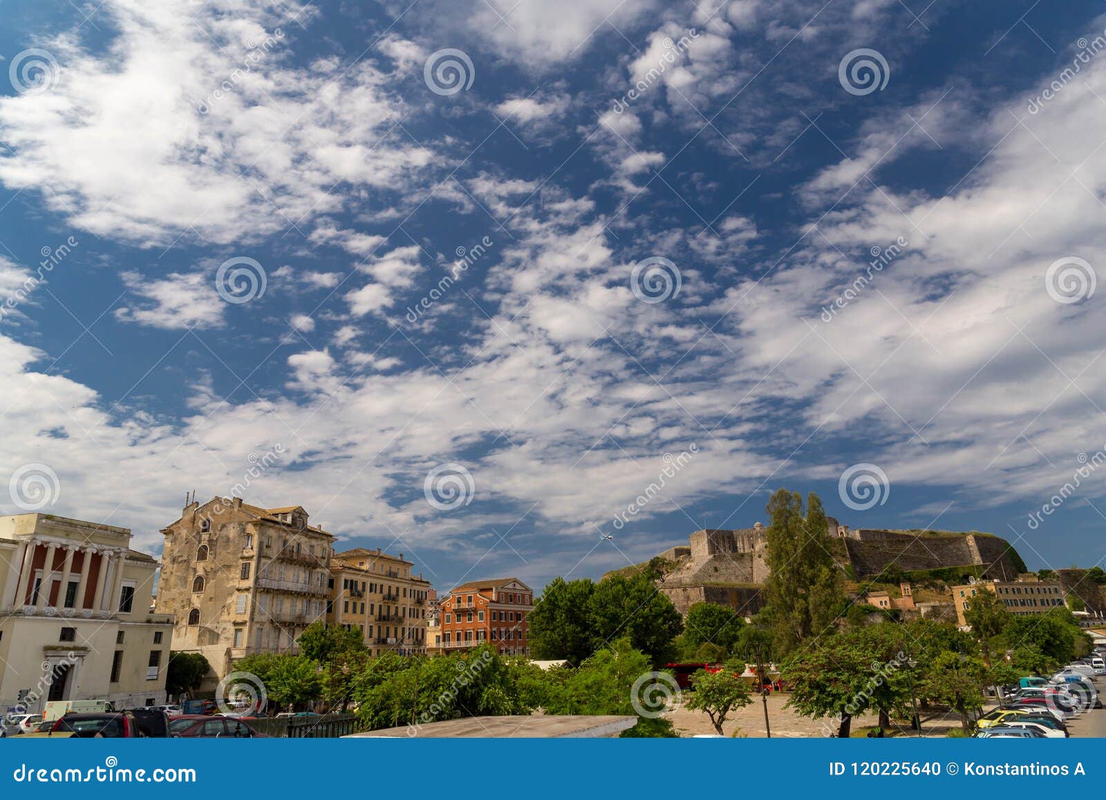 Coflu City View from Fortress Spring , Greece Editorial Image - Image ...