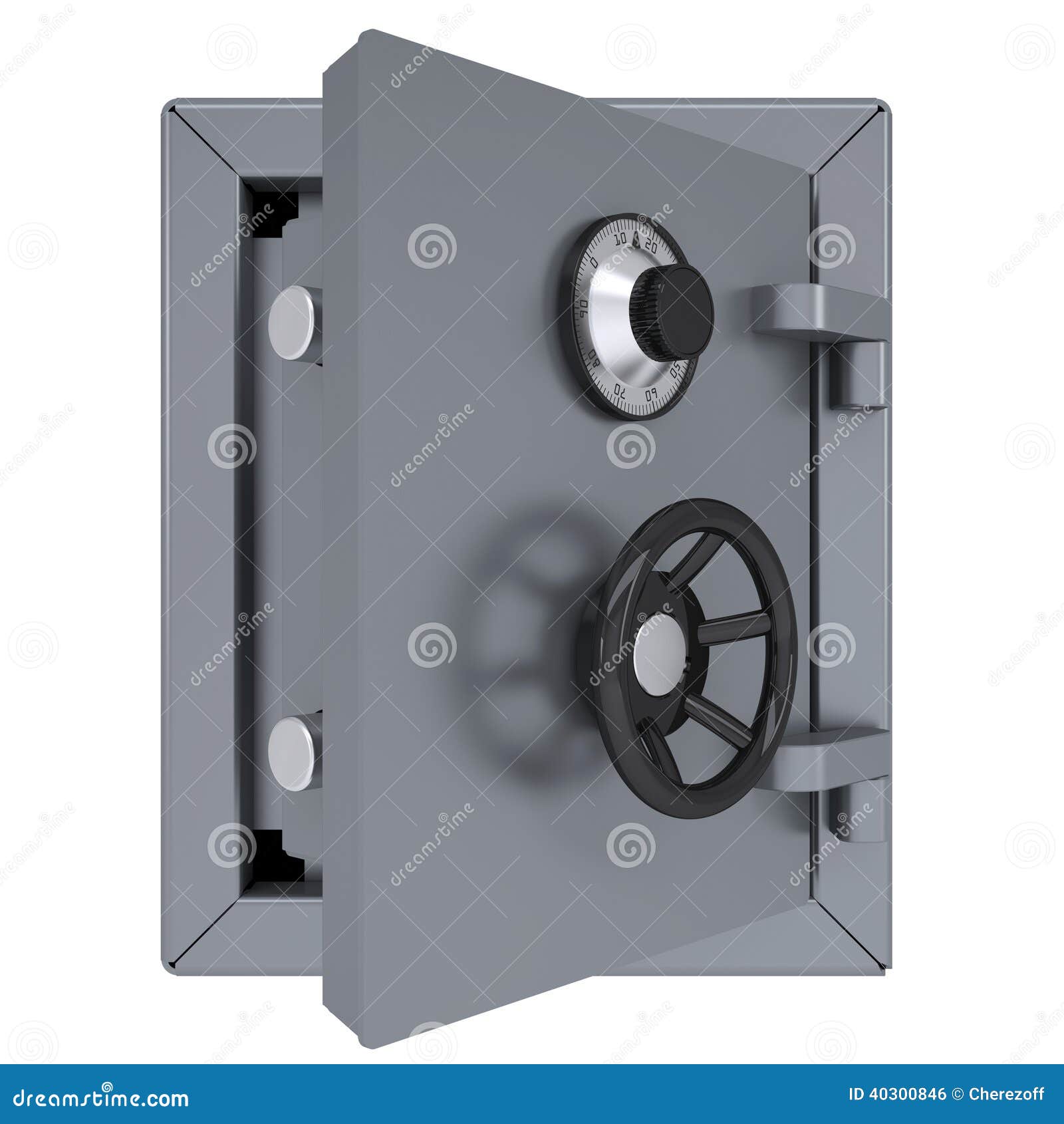 Cofre Forte Aberto Do Metal Ilustração Stock - Ilustração de dinheiro ...