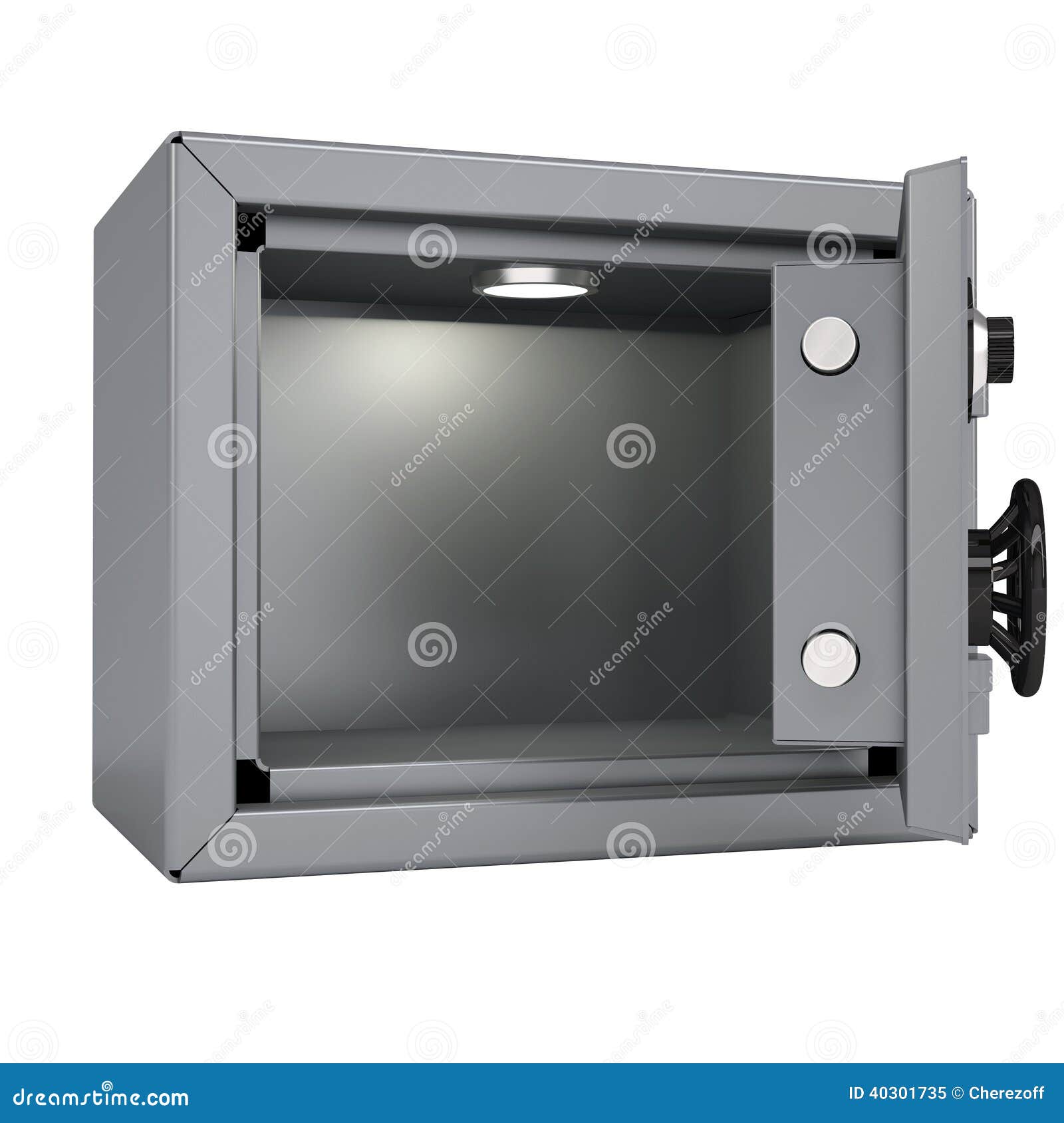 Cofre Forte Aberto Do Metal Ilustração Stock - Ilustração de vitrine ...
