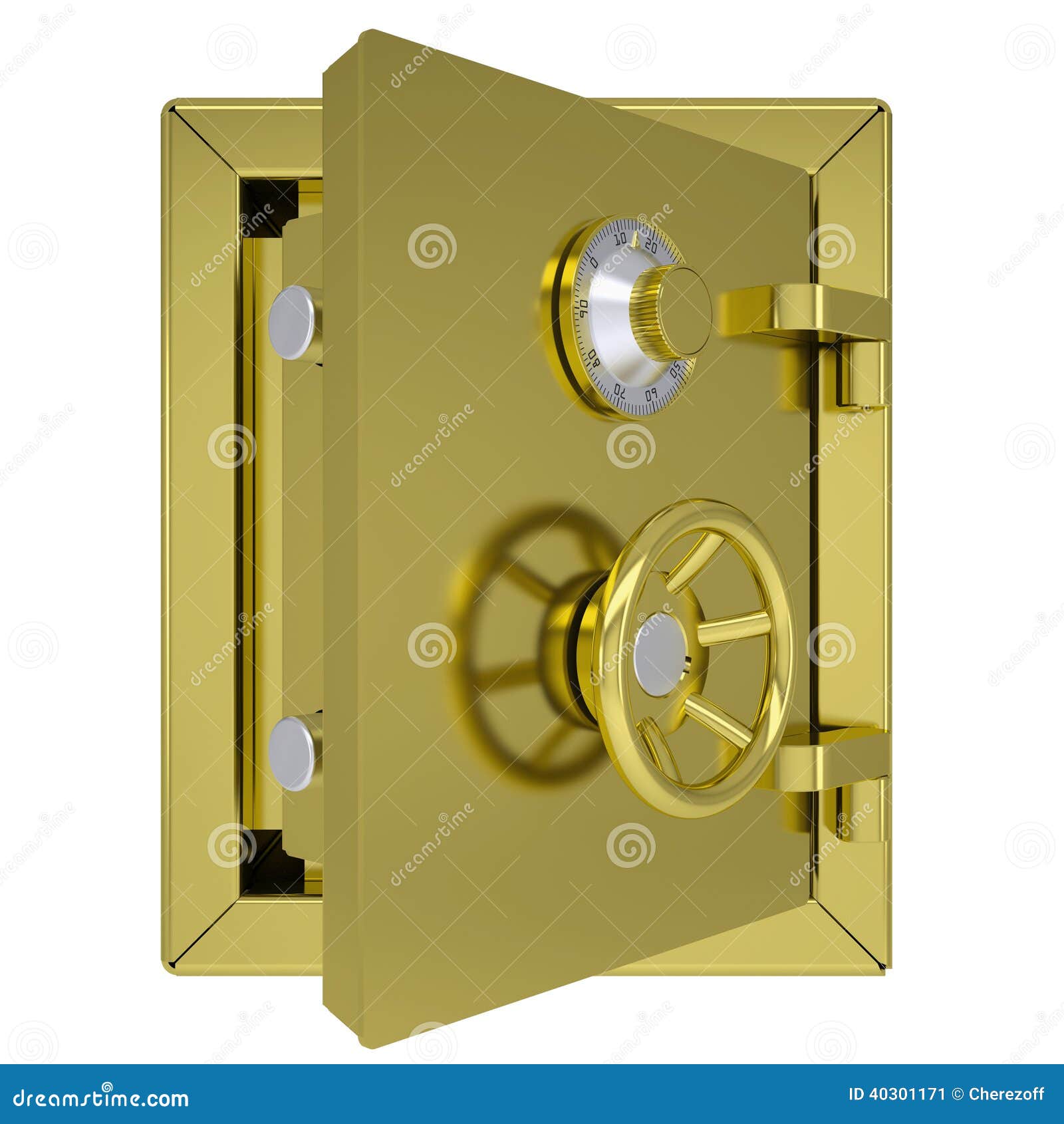 Cofre forte aberto do ouro ilustração stock. Ilustração de isolado ...