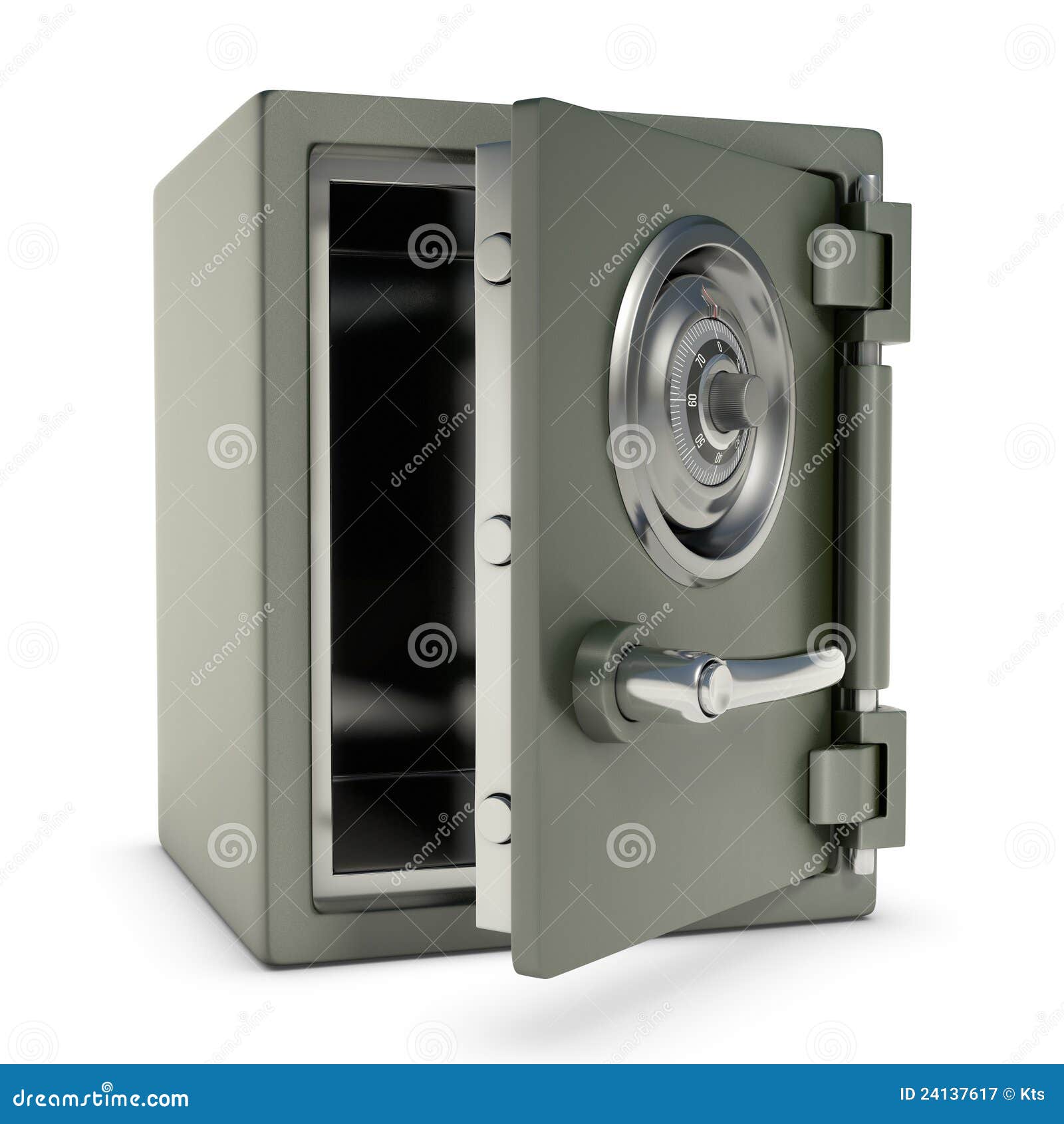 Cofre forte pequeno aberto ilustração stock. Ilustração de destrave ...