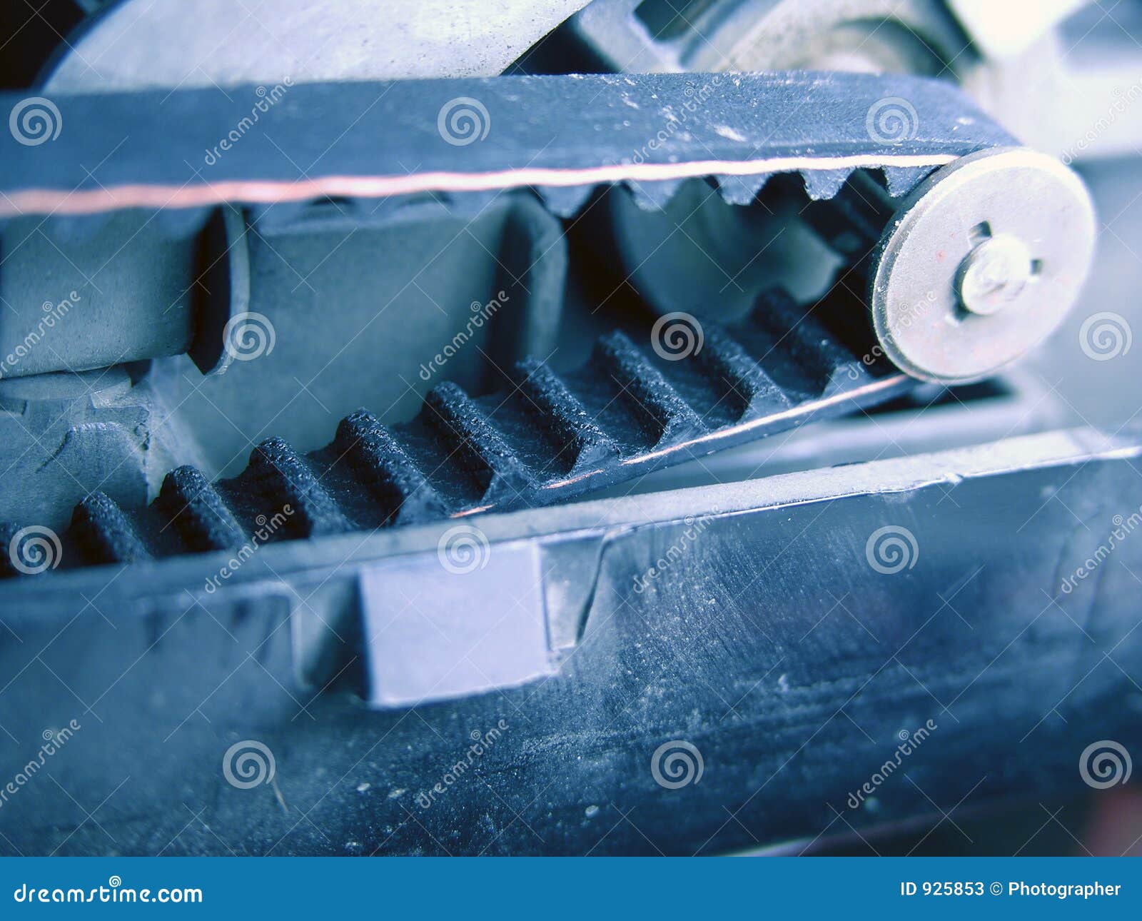 Cog Belt on Machine stock image. Image of sprocket, steel - 925853