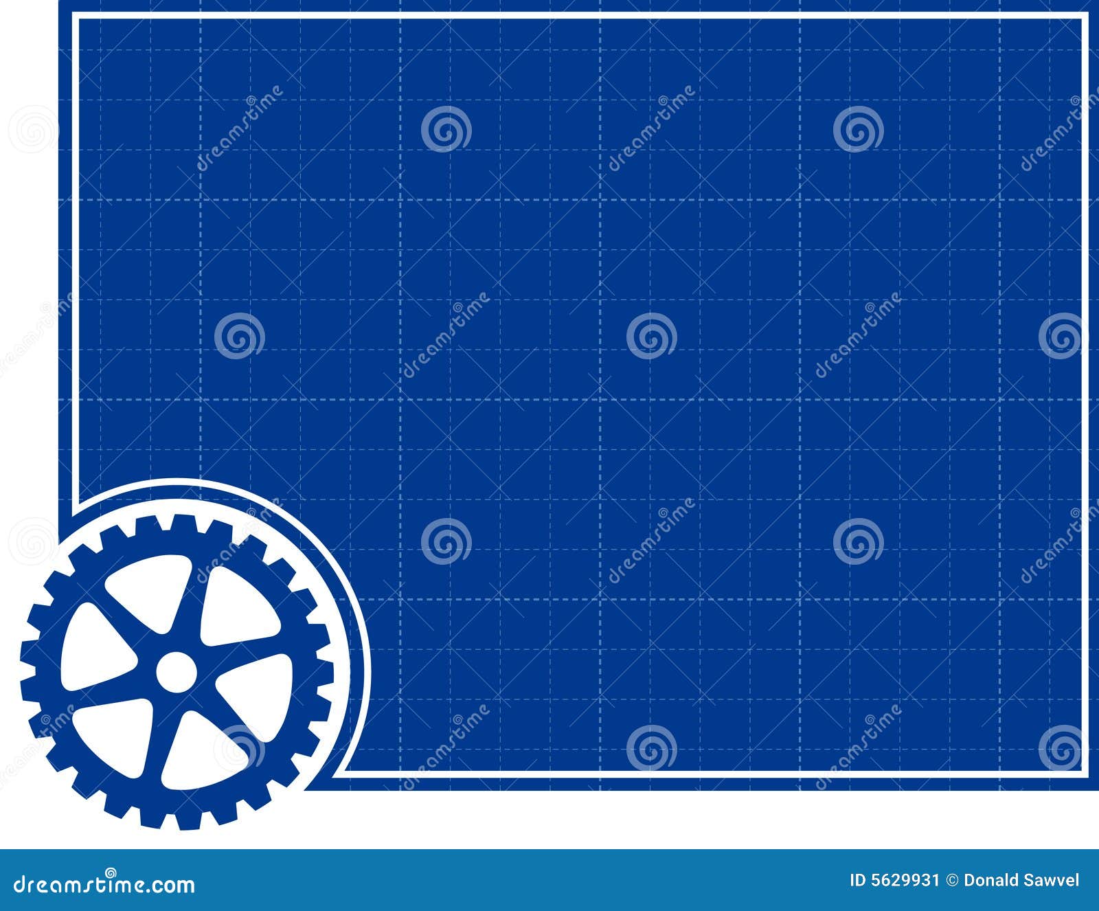 Cog And Blueprint Background Cartoon Vector | CartoonDealer.com #5629931