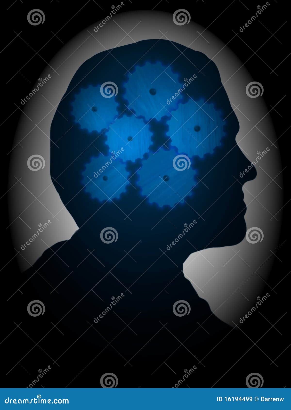 Cog brain stock illustration. Illustration of illustrated - 16194499