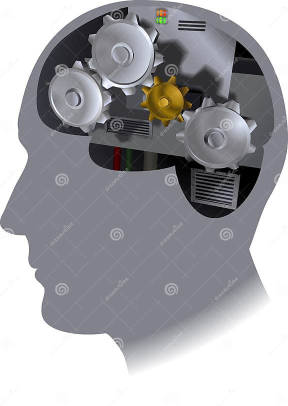 Cog Brain stock vector. Illustration of idea, vector, cogs - 2944308