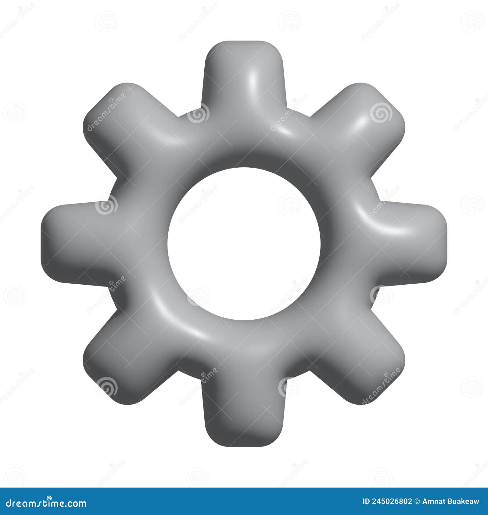 Cog Buttons 3D, Set Up Icon, 3d Repair Symbol Stock Illustration ...