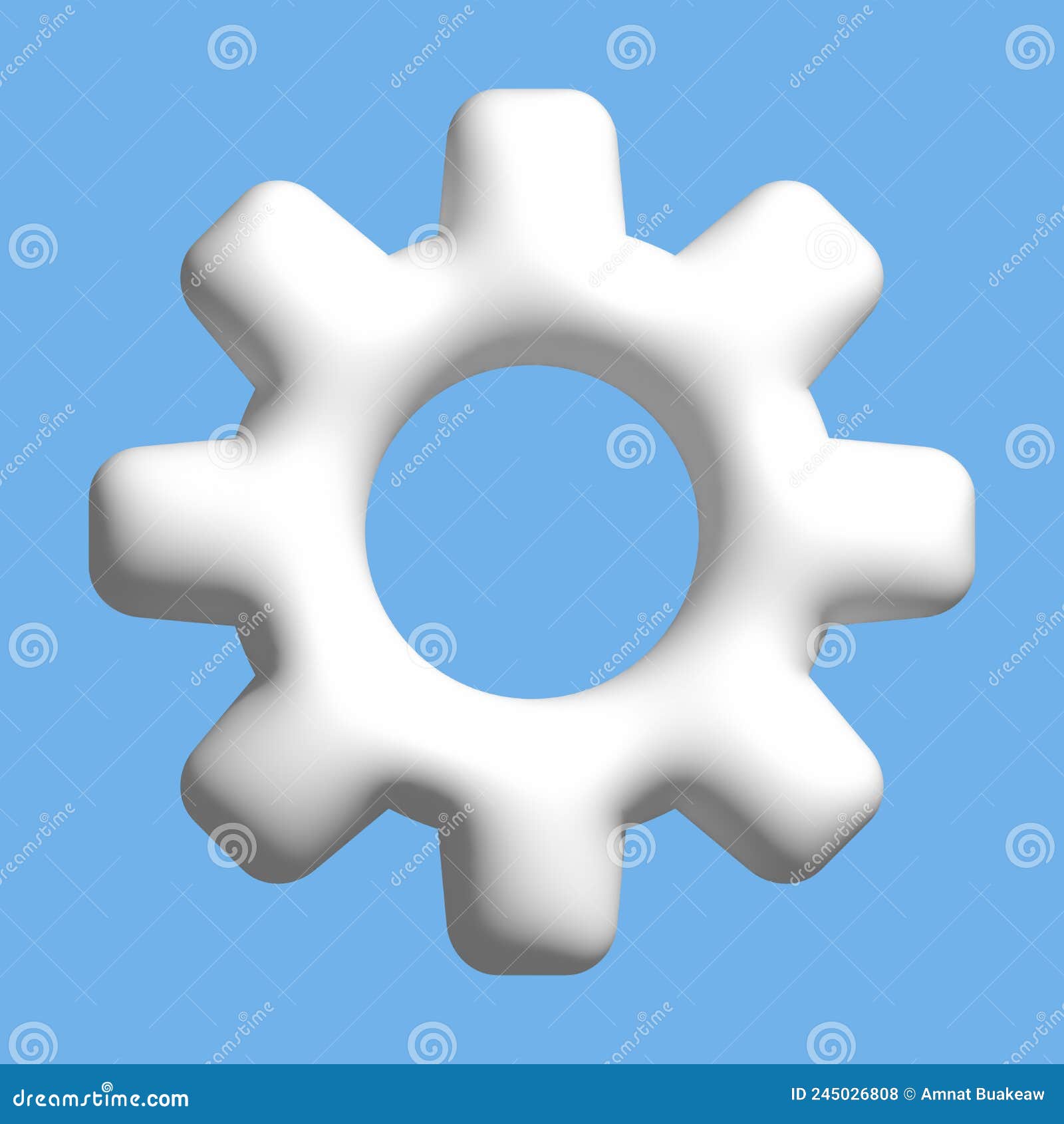 Cog Buttons 3D, Set Up Icon, 3d Repair Symbol Stock Illustration ...