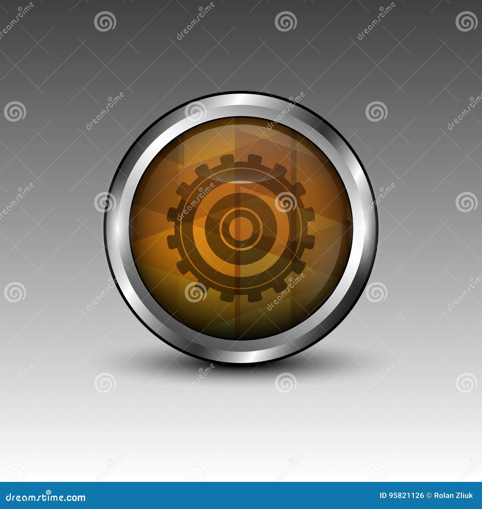Cog circle emblem stock vector. Illustration of shape - 95821126