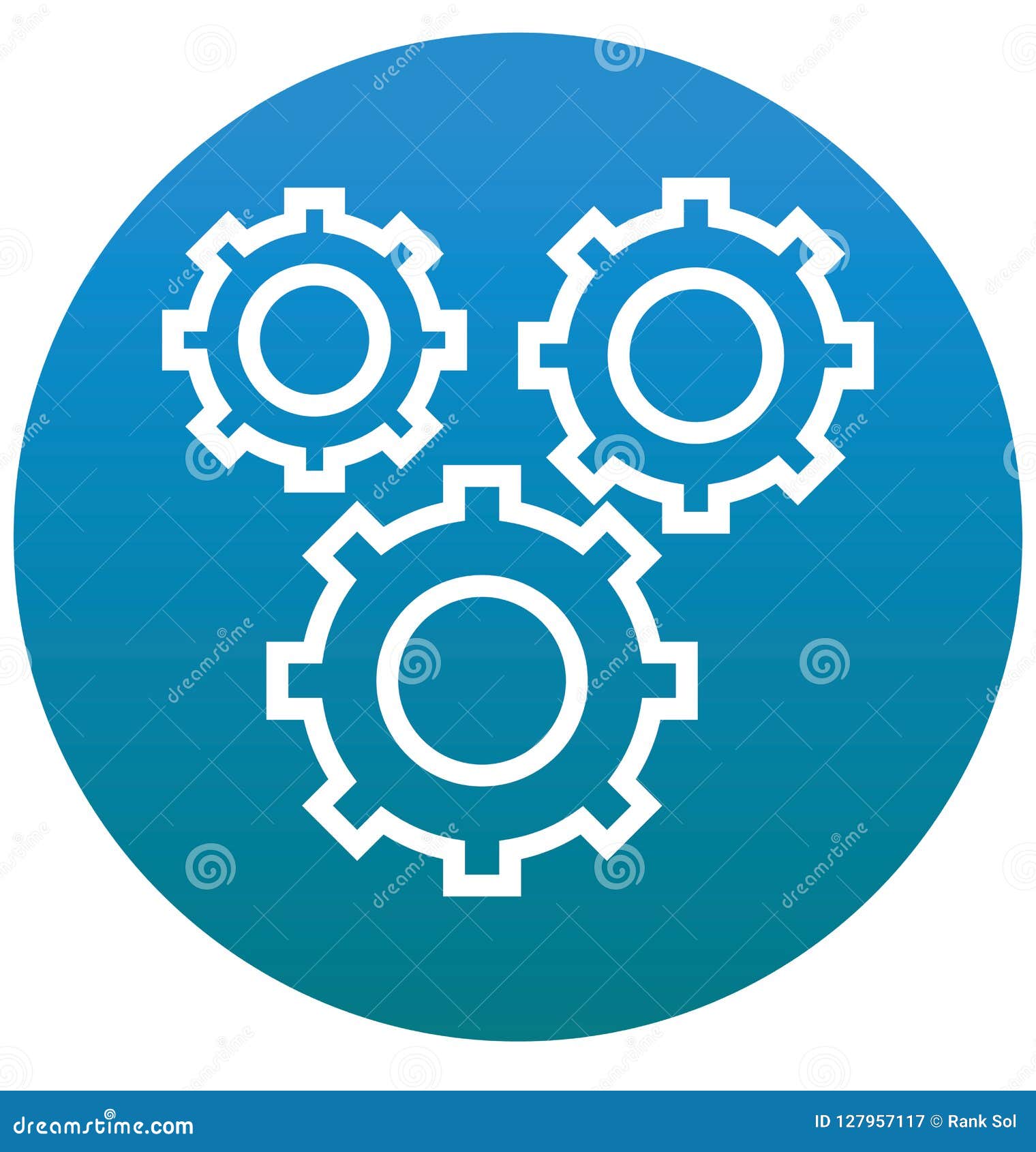 Cog, Cogwheel Isolated Vector Icon Can Be Easily Modified or Edit Stock ...