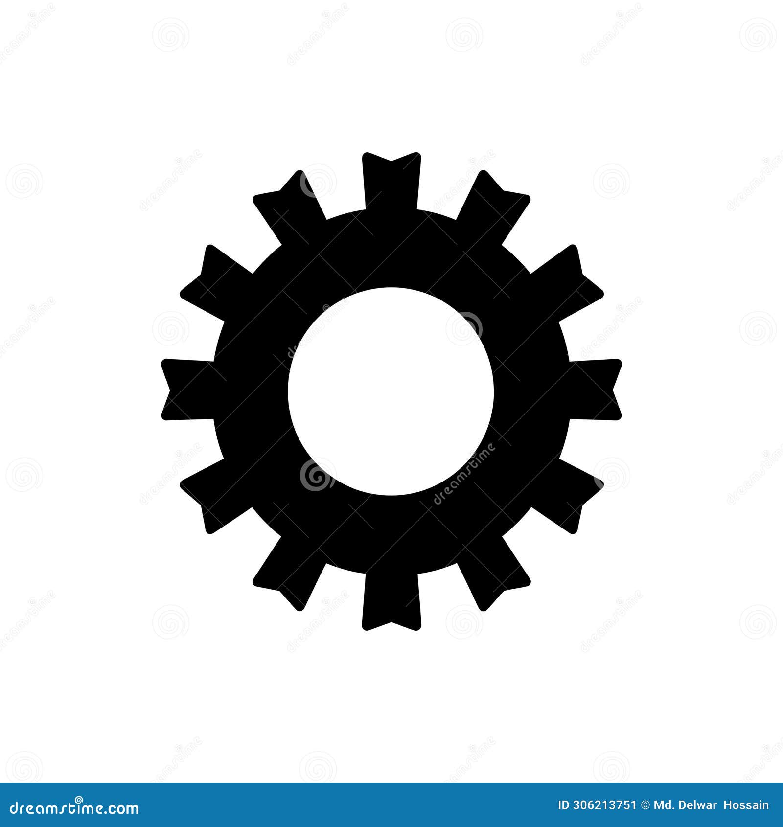 Cog Craft Crown icon stock vector. Illustration of regal - 306213751