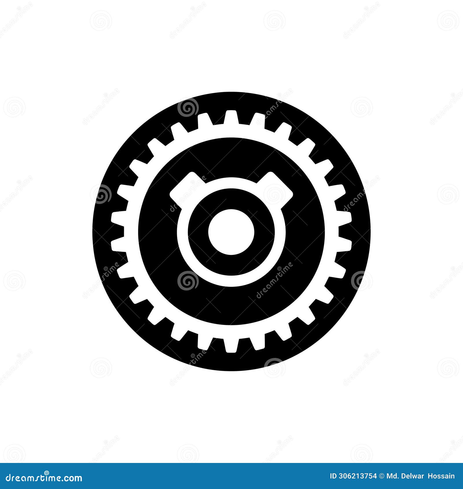 Cog Craft gear icon stock vector. Illustration of intricate - 306213754