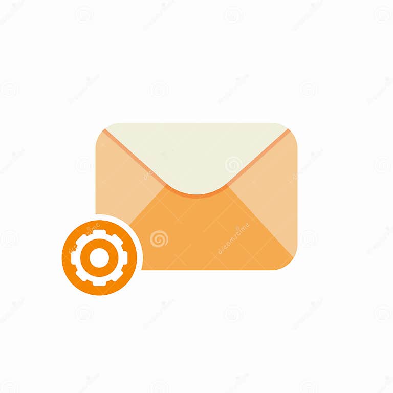 Cog Email Envelope Letter Mail Message Send Setup Icon Stock Vector ...