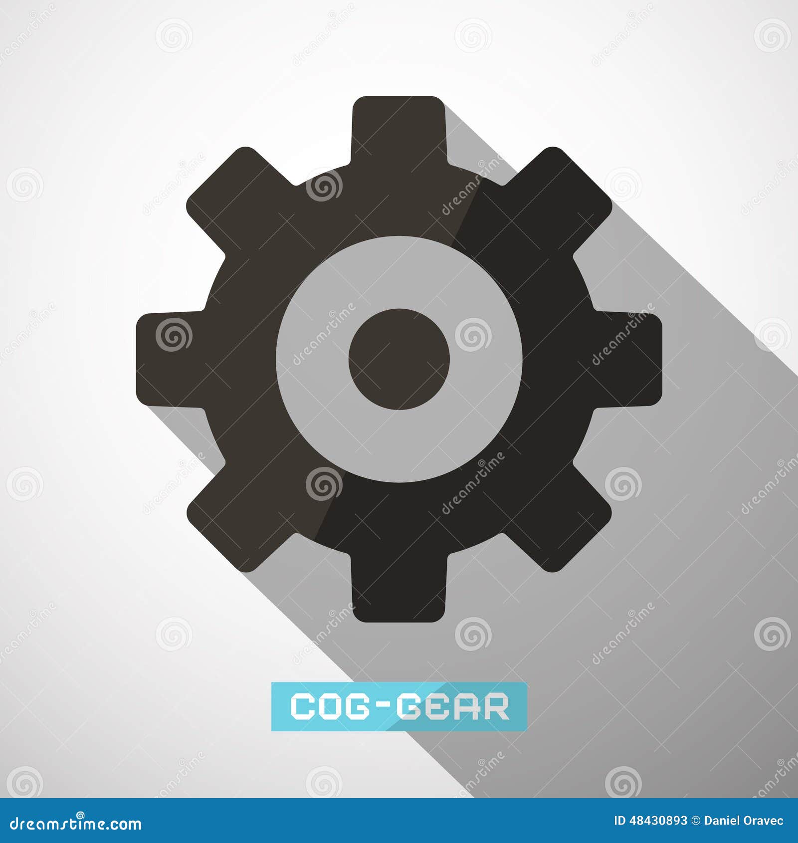 Cog - Gear Vector stock vector. Illustration of design - 48430893
