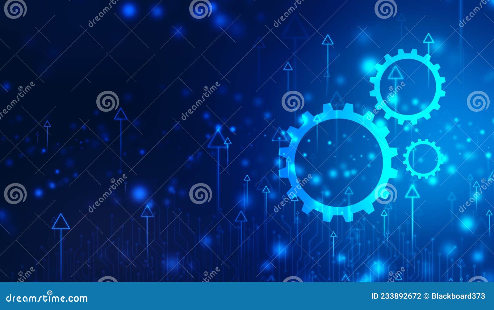 Cog Gear Wheel with Arrows on the Technology Abstract Background ...