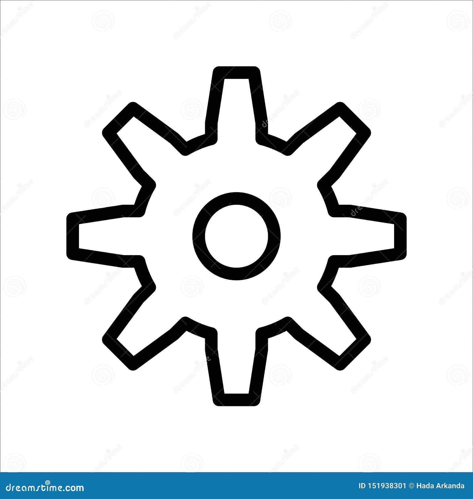 Cog Icon. Flat Illustration of Cog Vector Icon for Web Stock ...