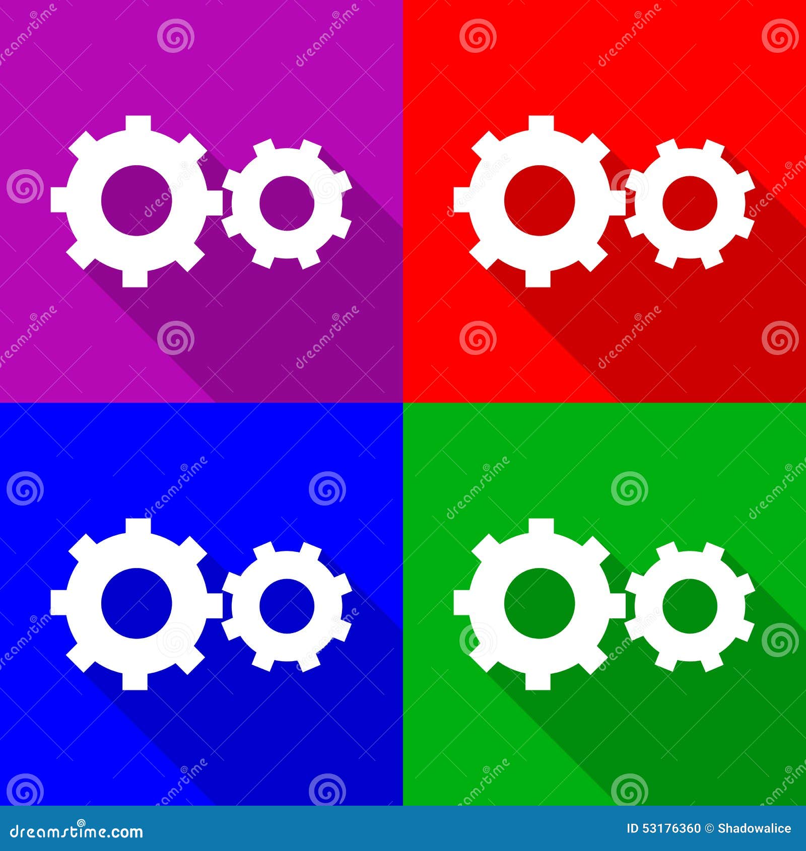Cog Icons Set Great for Any Use. Vector EPS10 Stock Vector ...