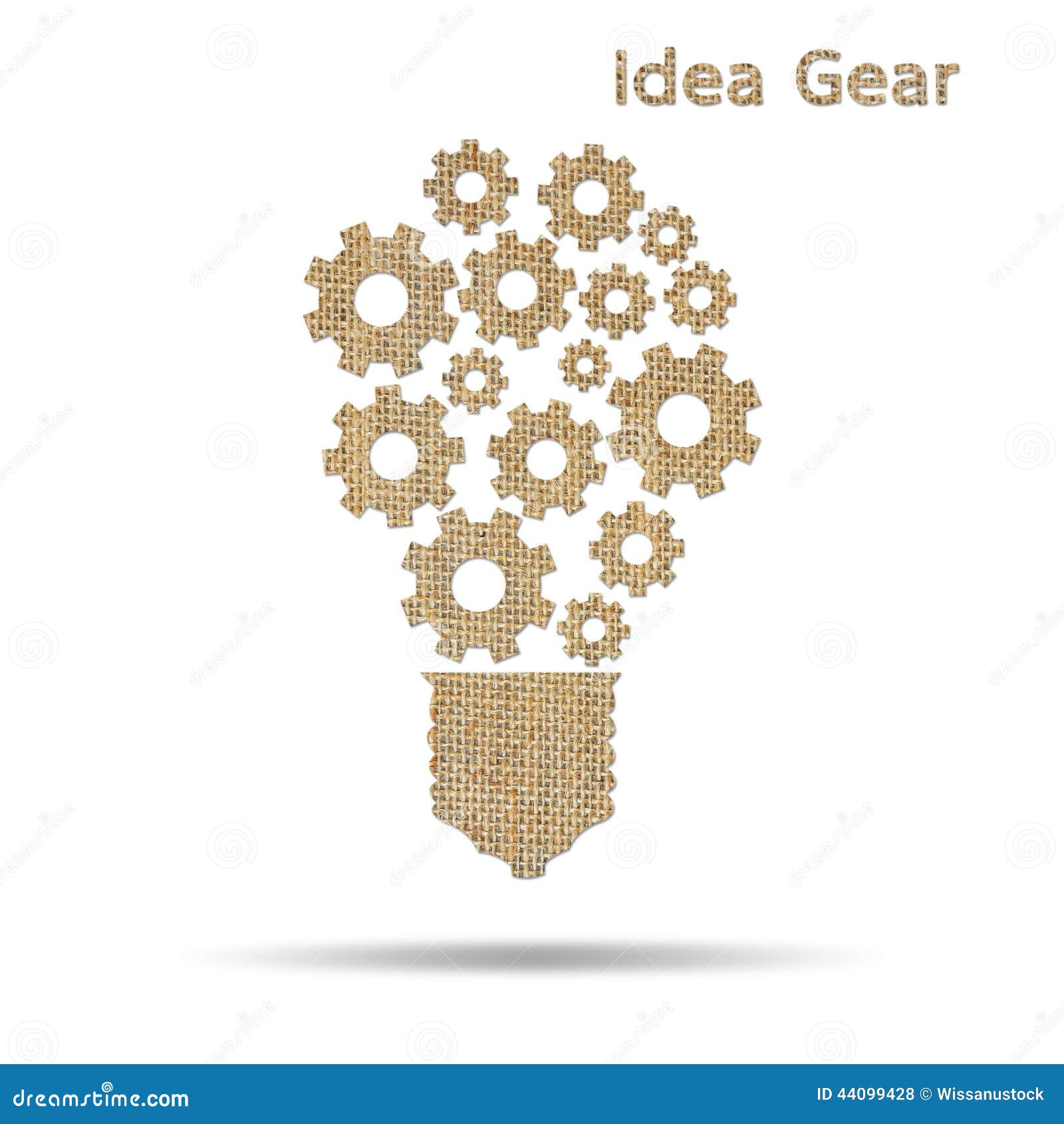 Cog idea light bulb stock illustration. Illustration of symbol - 44099428