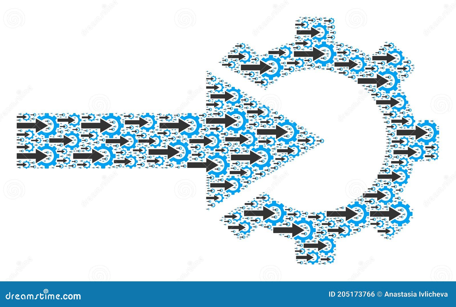 Cog Integration Recursion Icon Collage Vector Illustration ...