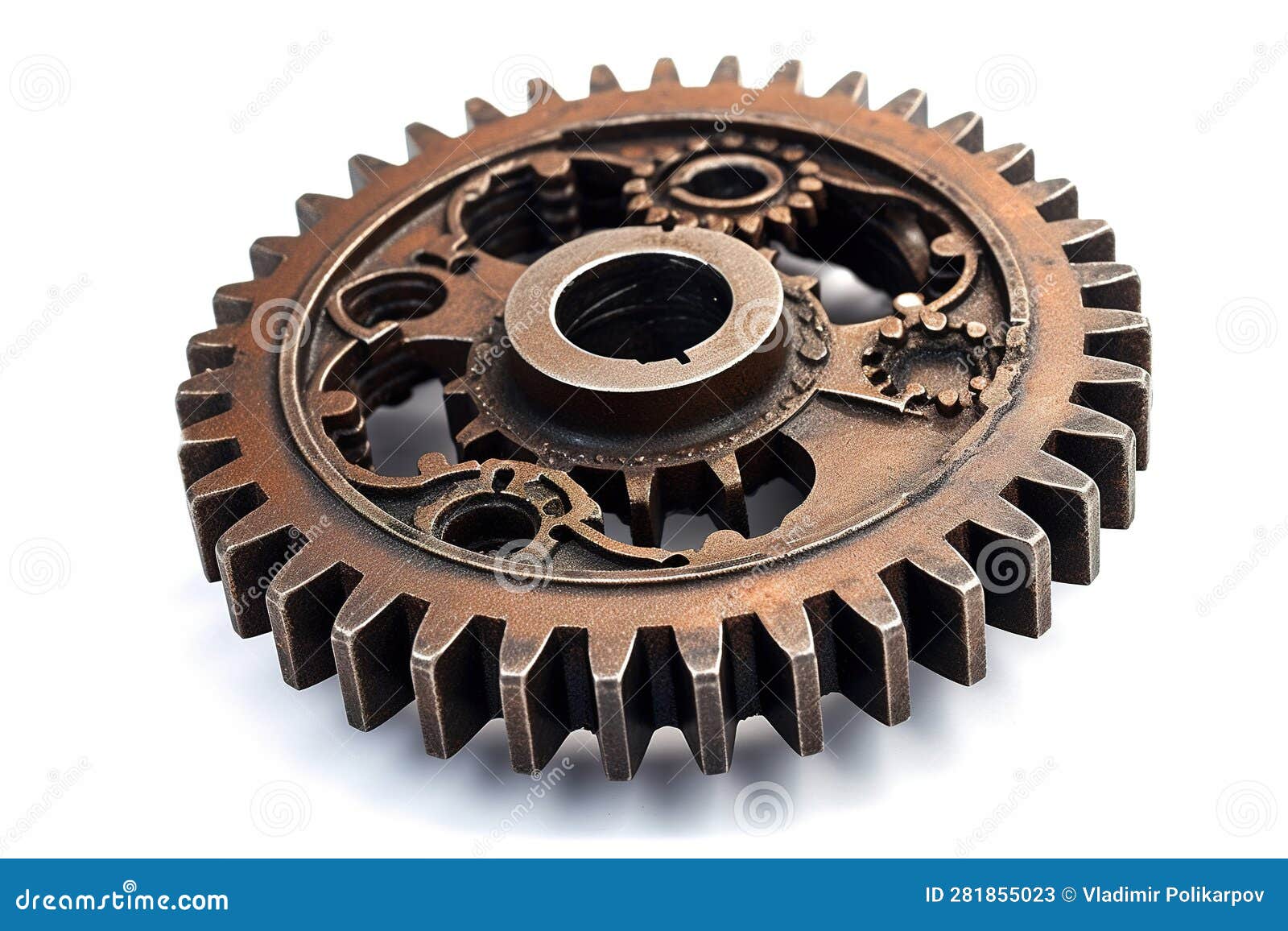 Cog Isolated on White Background. Generated by AI Stock Illustration ...