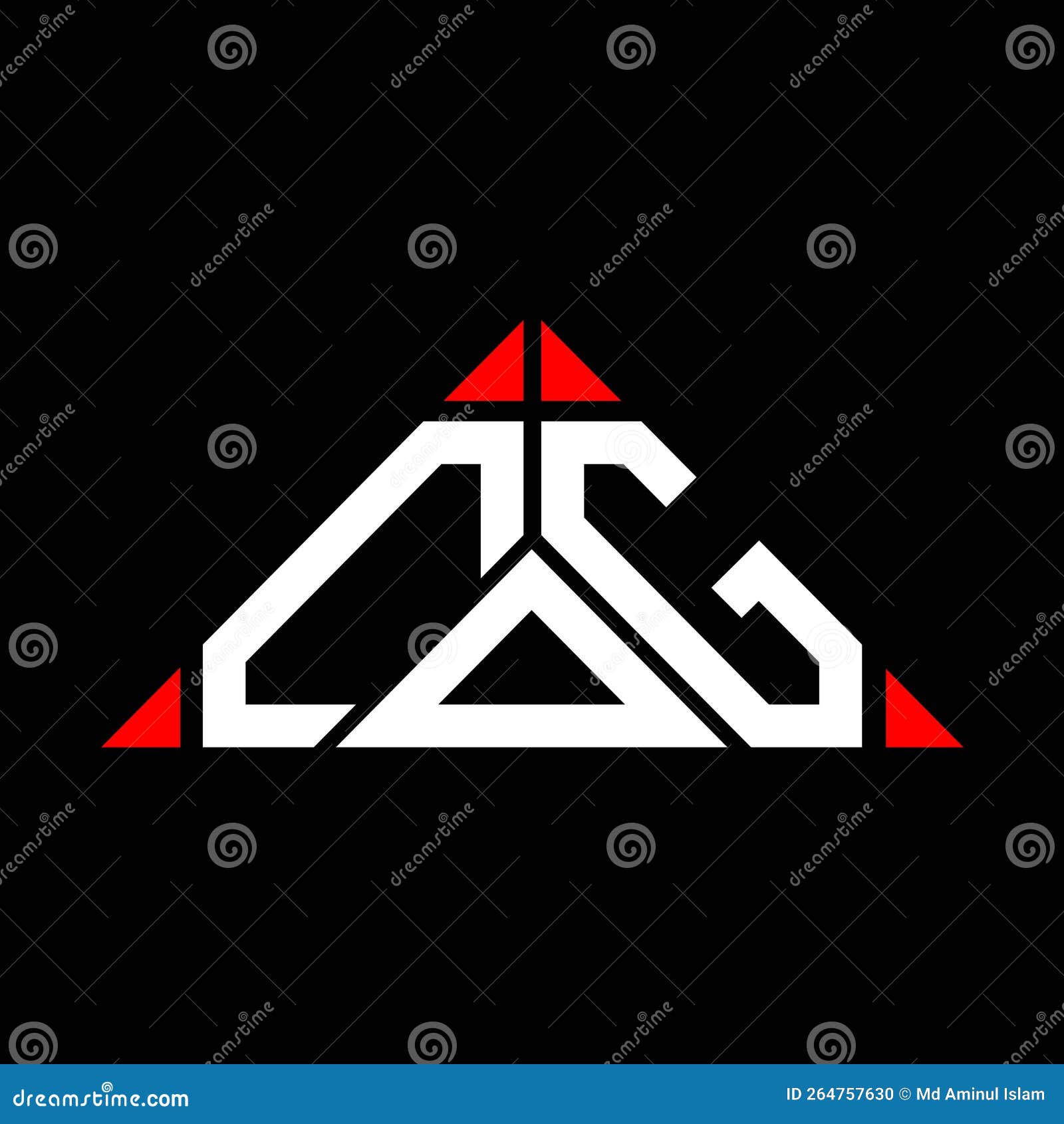COG Letter Logo Creative Design with Vector Graphic, Stock Vector ...